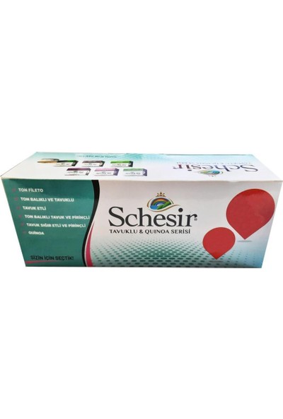 Schesir Multipack Karışık Tavuk-Kinoa Seri Kedi Yaş Maması 85 Grx6 Adet Schesir Multipack Karışık Tavuk-Kinoa Seri Kedi Yaş Maması 85 Grx6 Adet