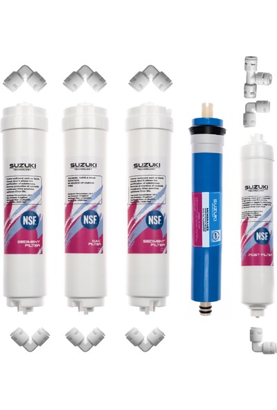 Suzukı Technology 12 Inç Kapalı Kasa Su Arıtma Cihazı Tam Set (5 Filtre) Suzukı Technology 12 Inç Kapalı Kasa Su Arıtma Cihazı Tam Set (5 Filtre)