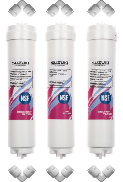 Suzukı Technology 12 Inç Kapalı Kasa Su Arıtma Cihazı Ön Filtre Takımı (3'lü) Suzukı Technology 12 Inç Kapalı Kasa Su Arıtma Cihazı Ön Filtre Takımı (3'lü)