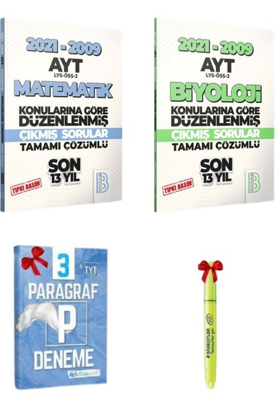 2009-2021 AYT Matematik ve Biyoloji Konulara Göre Düzenlenmiş Tamamı Çözümlü Çıkmış Sorular 2009-2021 AYT Matematik ve Biyoloji Konulara Göre Düzenlenmiş Tamamı Çözümlü Çıkmış Sorular