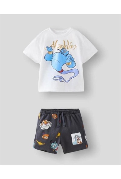 Miniko Kids Erkek Çocuk Aladdin Baskılı Pamuk Şortlu Takım Miniko Kids Erkek Çocuk Aladdin Baskılı Pamuk Şortlu Takım