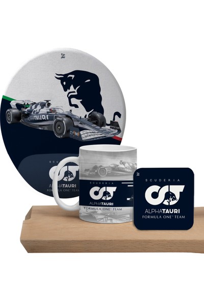 Flipped Alpha Tauri Formula Mousepad, Kupa ve Bardak Altlığı Seti Flipped Alpha Tauri Formula Mousepad, Kupa ve Bardak Altlığı Seti
