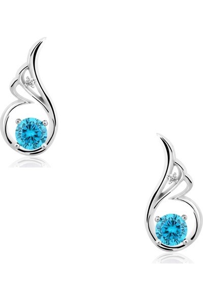 Chavin Topaz Melek Kanadı 0.02 Carat Pırlanta Gümüş Küpe ER22 Chavin Topaz Melek Kanadı 0.02 Carat Pırlanta Gümüş Küpe ER22