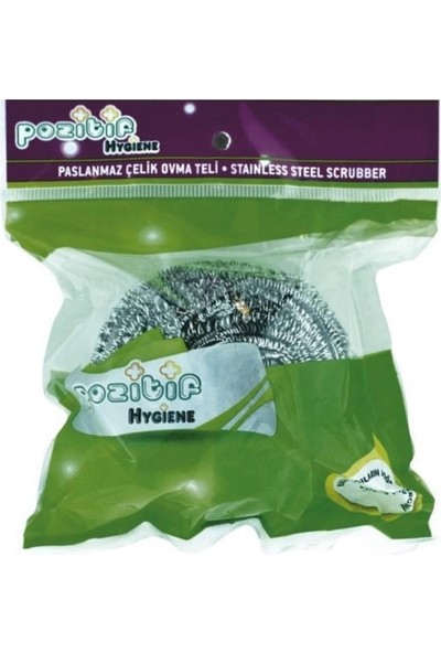 Pozitif Paslanmaz Çelik Ovma Teli Bulaşık Pozitif 40 Gr. Pozitif Paslanmaz Çelik Ovma Teli Bulaşık Pozitif 40 Gr.