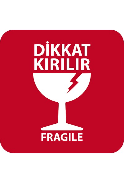 Etiketcim Kuşe Sticker 5X5CM 50 Adet - Dikkat Kırılır Etiketcim Kuşe Sticker 5X5CM 50 Adet - Dikkat Kırılır