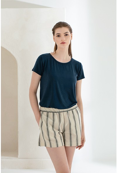 English Home Jade Pamuk Kadın Pijama Takımı L Naturel