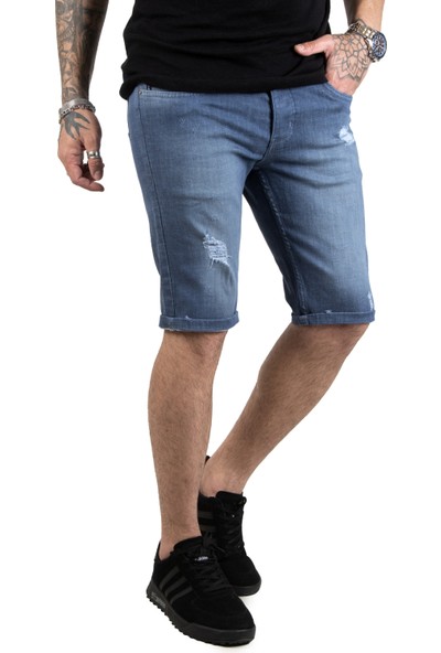 DeepSEA Lacivert Dar Kesim Likralı Erkek Kot Kapri 2104663 DeepSEA Lacivert Dar Kesim Likralı Erkek Kot Kapri 2104663