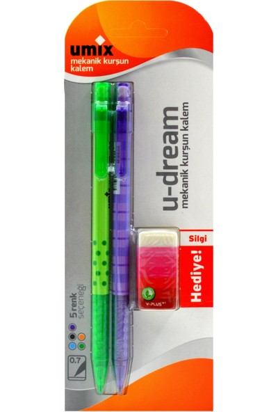 Umix U-Dream 2 Li Mekanik Kurşun Kalem Silgi Hediyeli Mor Umix U-Dream 2 Li Mekanik Kurşun Kalem Silgi Hediyeli Mor