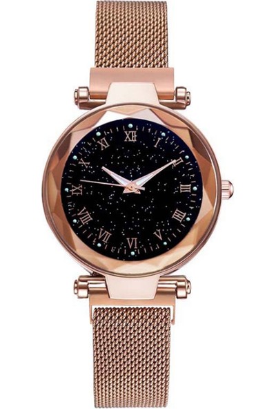 Bilu Mıknatıs Tokalı Kuvars Kadın Kol Saati - Altın (Yurt Dışından)