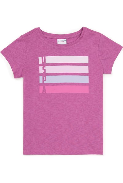 U.S. Polo Assn. Kız Çocuk Menekşe T Shirt Basic 50253146-VR037