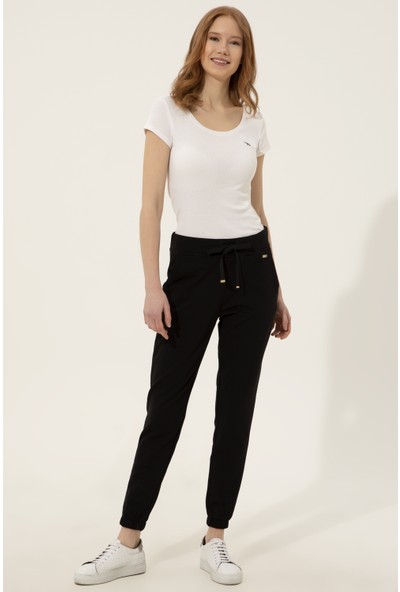 U.S. Polo Assn. Bayan Siyah Örme Pantolon 50253136-VR046