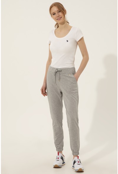 U.S. Polo Assn. Bayan Gri Melanj Örme Pantolon 50253136-VR086
