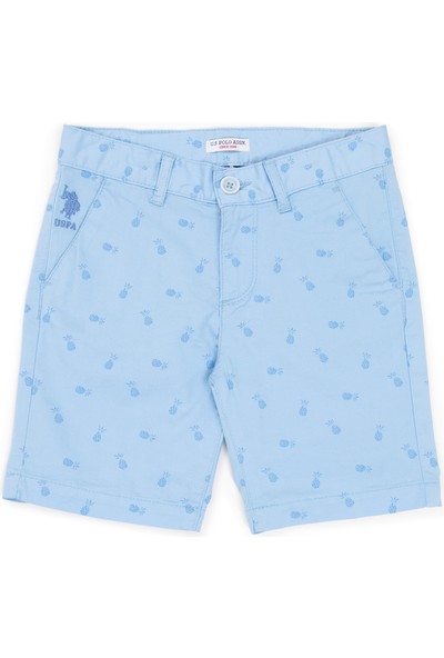 U.S. Polo Assn. Erkek Çocuk Açık Mavi Dokuma Bermuda Capri 50246195-VR003 U.S. Polo Assn. Erkek Çocuk Açık Mavi Dokuma Bermuda Capri 50246195-VR003