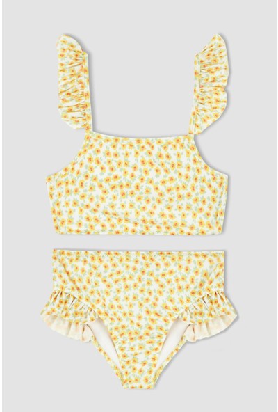 DeFacto Kız Çocuk Desenli Esnek Bikini Takım W7333A622SM