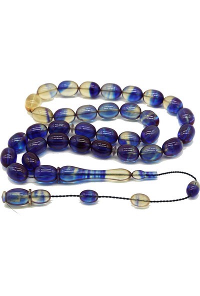 Tesbihayal Sıralı Sistem Usta Yapımı Temiz Işçilikli Ateş Kehribar Tesbih