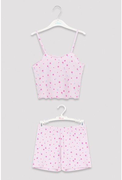 Penti Açık Lila Kız Çocuk Flower 2li Pijama Takımı