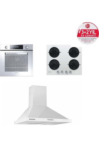 Hoover Beyaz Ankastre Set( HOT3051WI/E-HVW6MW-HECH616W)