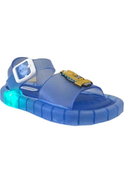 Gezer 13427 Saks Mavi Işıklı Çocuk Terlik Sandalet