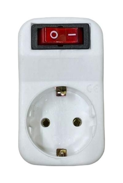 Viralighting Beyaz Tekli Anahtarlı Akım Koruma Prizi