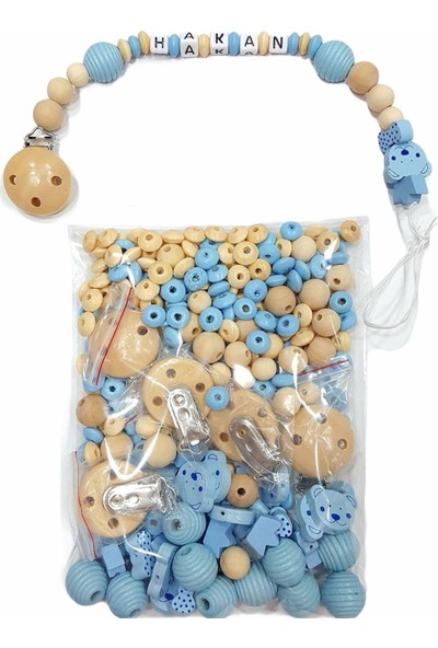 Yüncü Kız Emzik Zinciri Seti (Harfsiz)