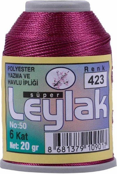 Leylak 6 Kat 20 gr No 50 Polyester Yazma ve Havlu Ipi 0423