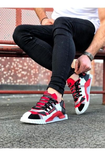 Wagoon WG203 Beyaz Kırmızı Erkek Ayakkabı Wagoon WG203 Beyaz Kırmızı Erkek Ayakkabı