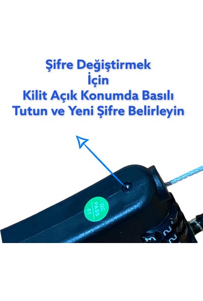 Esilay Shop Şifreli Çelik Halatlı Scooter Motosiklet Kask Bisiklet Kilidi Esilay Shop Şifreli Çelik Halatlı Scooter Motosiklet Kask Bisiklet Kilidi