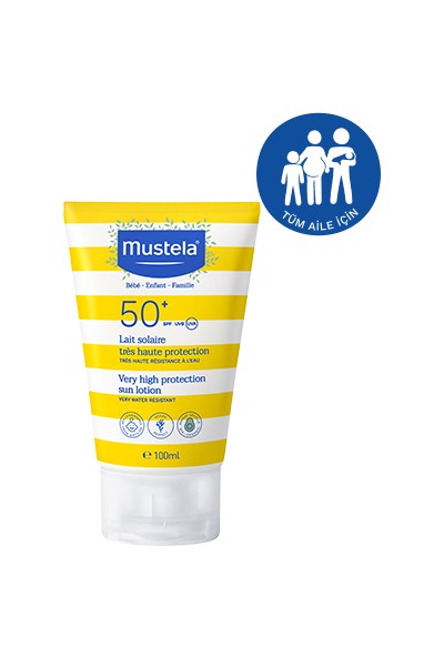 Mustela Yüksek Koruma Faktörlü Güneş Losyonu Tüm Aile Için SPF50+ 100 ml