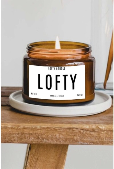 Lofty Beyaz Etiket Mum Dekor Aromaterapi Rahatlatıcı Vanilya Kokusu 330 gr Lofty Beyaz Etiket Mum Dekor Aromaterapi Rahatlatıcı Vanilya Kokusu 330 gr