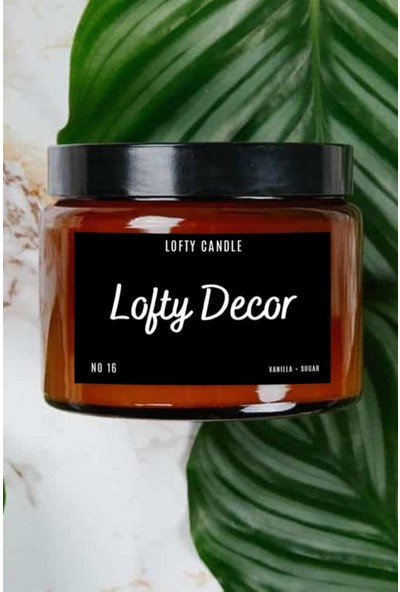 Lofty Decor Siyah Etiket Mum Dekor Aromaterapi Rahatlatıcı Vanilya Kokusu 330 gr Lofty Decor Siyah Etiket Mum Dekor Aromaterapi Rahatlatıcı Vanilya Kokusu 330 gr