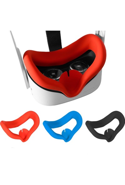 Oculus Quest 2 Silikon Koruyucu Kılıf Işık Önleyici Yüz Maskesi Kırmızı Oculus Quest 2 Silikon Koruyucu Kılıf Işık Önleyici Yüz Maskesi Kırmızı