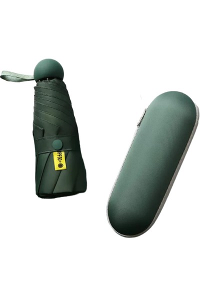 Pinellia Flowers Men's Eight Bone Şeffaf Şemsiye Portatif (Kapsül Kutulu) (Yurt Dışından)