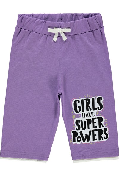 Civil Girls Kız Çocuk Kapri 6-9 Yaş Mor