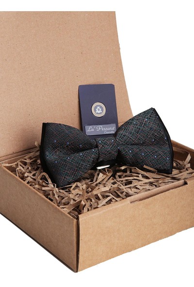 Kravatkolik Yeşil Nokta Desen Papyon P1183