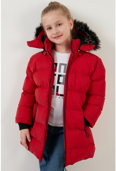 Lela Yakası Suni Kürklü Peluş Astarlı Çıkarılabilir Kapüşonlu Kışlık Mont Kız Çocuk Mont 5760002 Lela Yakası Suni Kürklü Peluş Astarlı Çıkarılabilir Kapüşonlu Kışlık Mont Kız Çocuk Mont 5760002