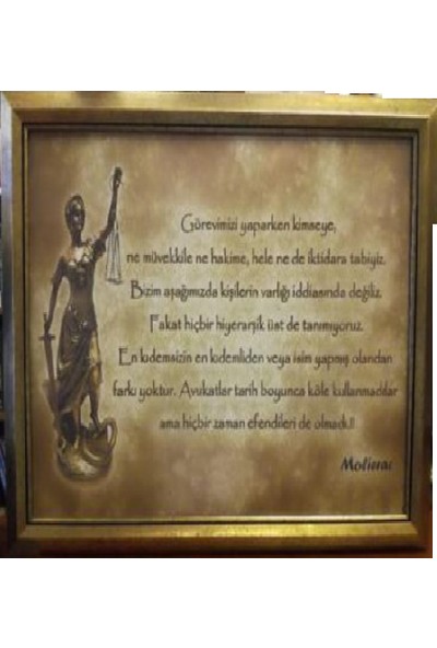 Legal Tablo Hukuk Molierac (Içten Yaldız Çerçeve )