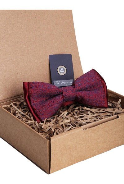 Kravatkolik Kırmızı Kum Desen Papyon P1358 Kravatkolik Kırmızı Kum Desen Papyon P1358