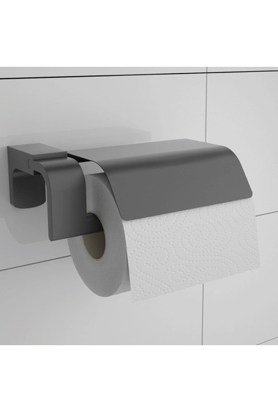 Ahlez Premium Mat Siyah Kapaklı Tuvalet Kağıtlık Ahlez Premium Mat Siyah Kapaklı Tuvalet Kağıtlık