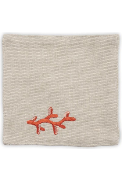 Mikasa Moor Coral Mercan Kırmızı 6'lı Bardak Altlığı