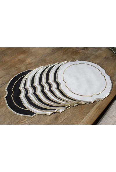 Mikasa Moor Supla Beyaz Altın Gümüş 6'lı Yuvarlak 40CM