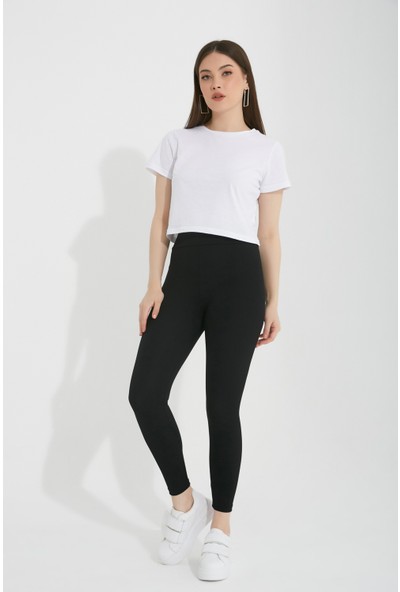 Açelya Kadın Yüksek Bel Seamless Fitilli Tayt
