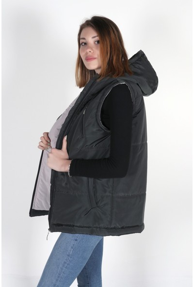 Barbora Tasarım Şişme Yelek Yaka Detaylı Lastikli