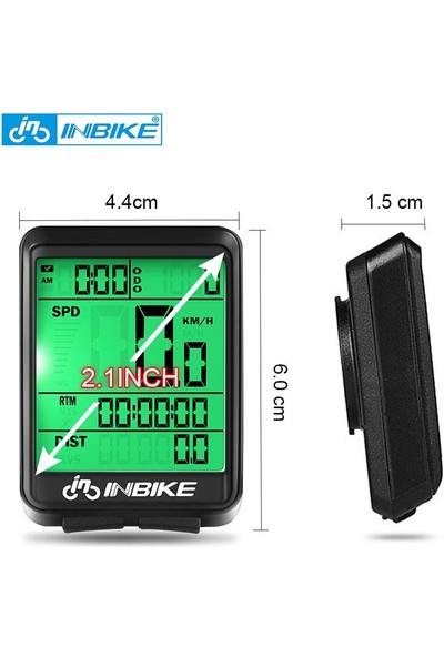 Inbike Kablosuz Su Geçirmez Bisiklet Km Sayacı LED Hız Göstergesi Inbike Kablosuz Su Geçirmez Bisiklet Km Sayacı LED Hız Göstergesi