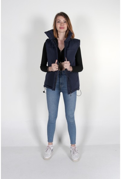 Barbora Tasarım Şişme Yelek Yaka Detaylı