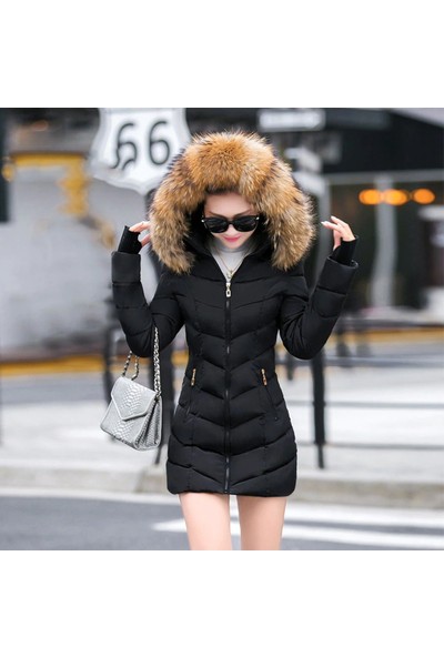 Barbora Eldiven Detaylı Kapişonu Kürklü Şişme Mont Barbora Eldiven Detaylı Kapişonu Kürklü Şişme Mont