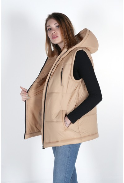 Barbora Tasarım Şişme Yelek Yaka Detaylı Lastikli