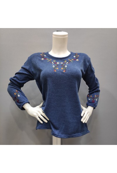 Modaminar Kadın Kışlık Kumaş Yaka ve Kol Işlemeli Bluz Modaminar Kadın Kışlık Kumaş Yaka ve Kol Işlemeli Bluz
