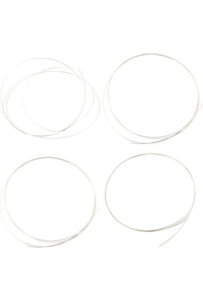 Tahan 4pcs 925 Katı Sterling Gümüş Zanaat Teli 0.4mm 0.5mm 0.6mm 0.7mm (Yurt Dışından)