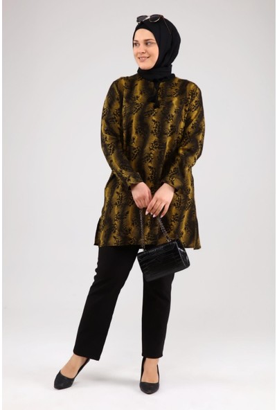 FERACE Kadın Büyük Beden Tesettür Tunik Ipli ve Yandan Yırtmaçlı FERACE Kadın Büyük Beden Tesettür Tunik Ipli ve Yandan Yırtmaçlı