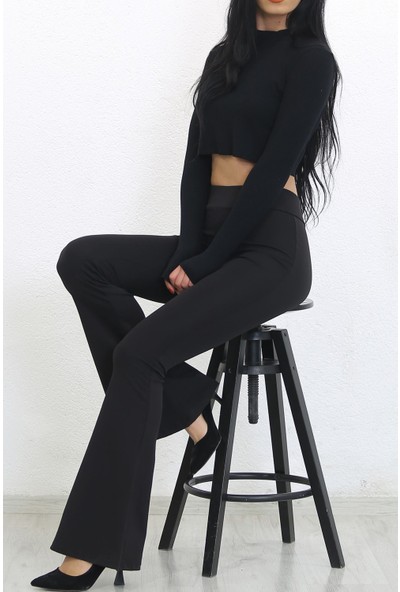 İsunstore Ispanyol Paça Tayt Pantolon Siyah - 8488.1098. İsunstore Ispanyol Paça Tayt Pantolon Siyah - 8488.1098.